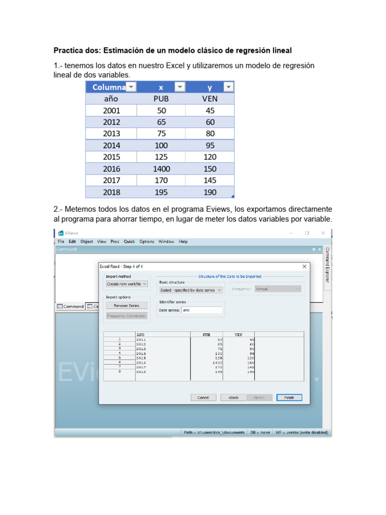 EViews Practica Dos | PDF