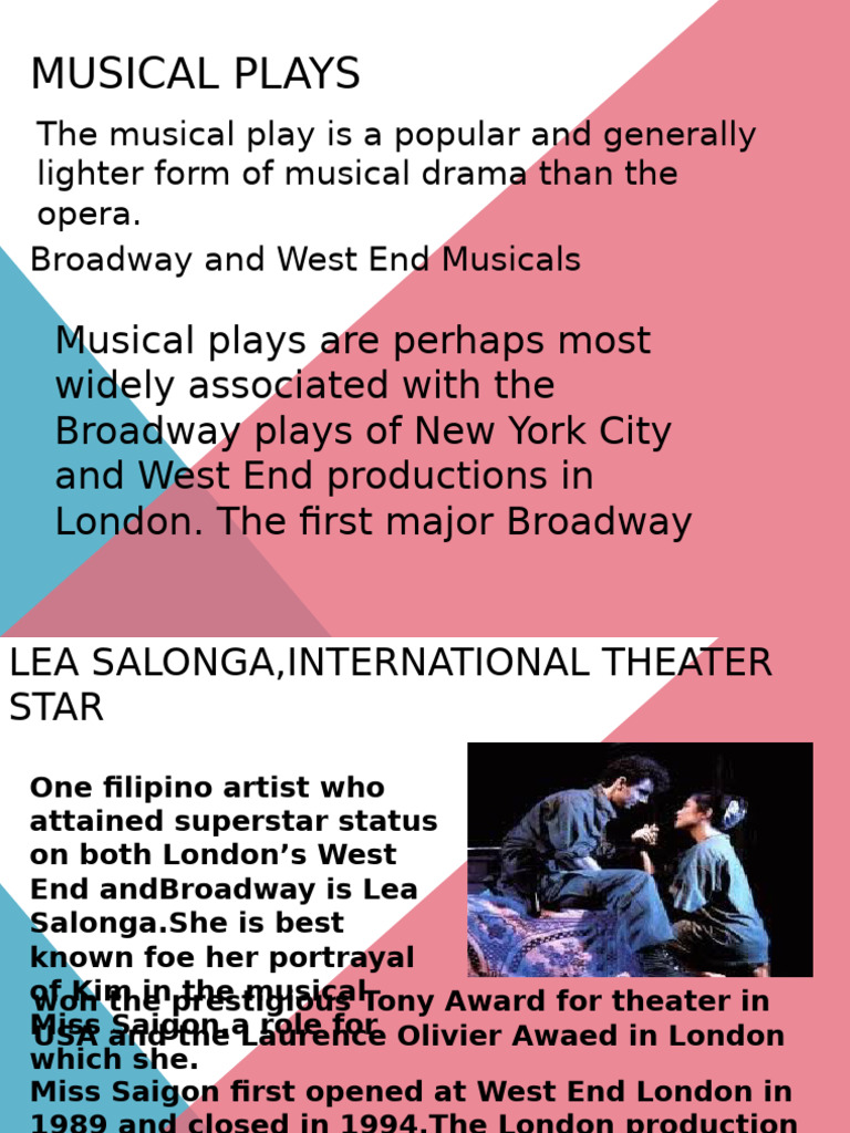 Overview of Musical Plays and Stars | PDF | Performing Arts | Theatre