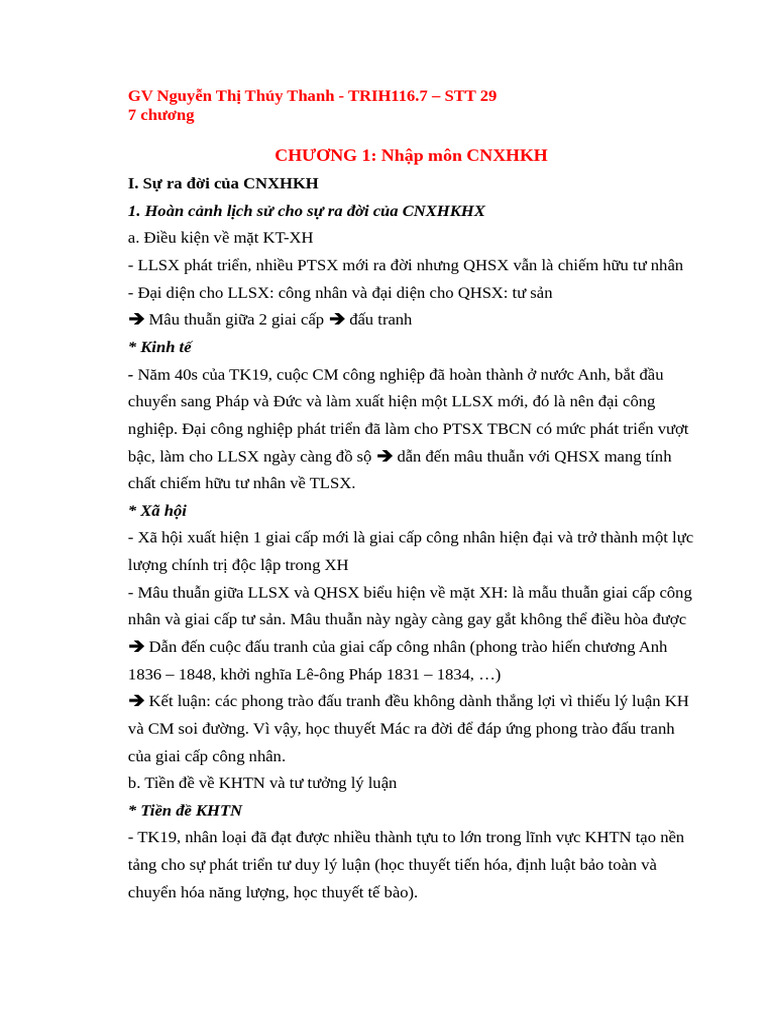 Note CNXHKH | PDF