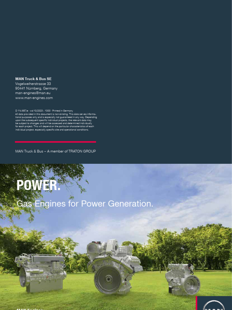 MAN Engines Power Gas 2023 de Screen | PDF | Engines | Exhaust Gas