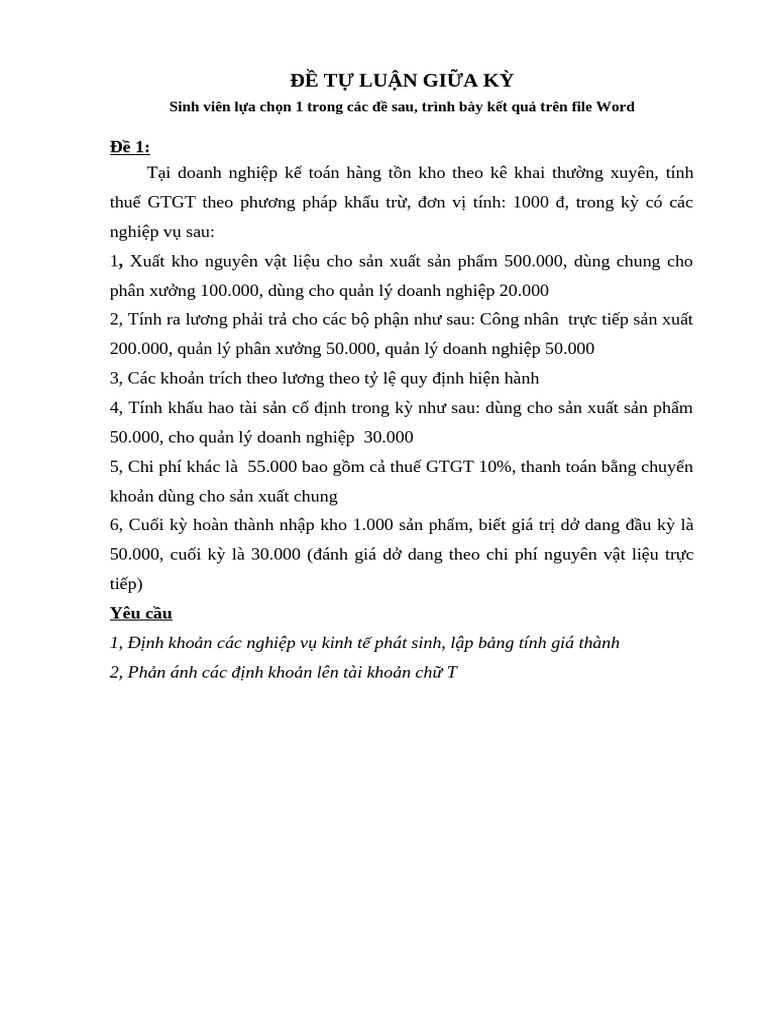 Bai Tap Tu Luan | PDF