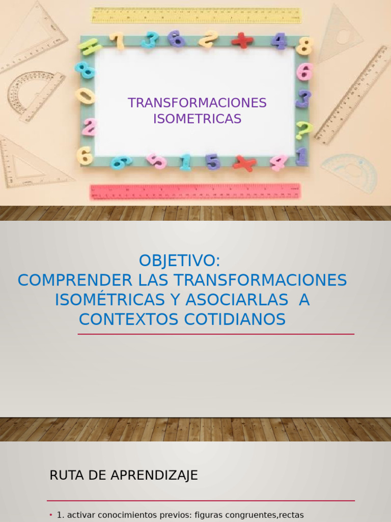 Transformaciones Isométricas en Geometría | PDF | Rotación | Física ...