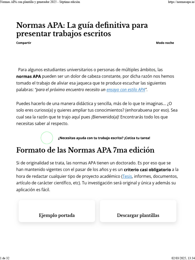 Normas APA 2025: Guía y Plantillas | PDF | Estilo apa | Red mundial