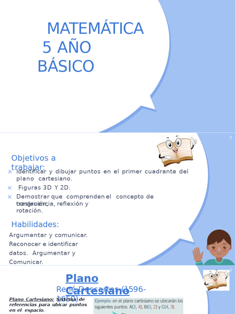 Plano Cartesiano, Figuras 2d, 3d y Transformaciones Isometricas Opción ...