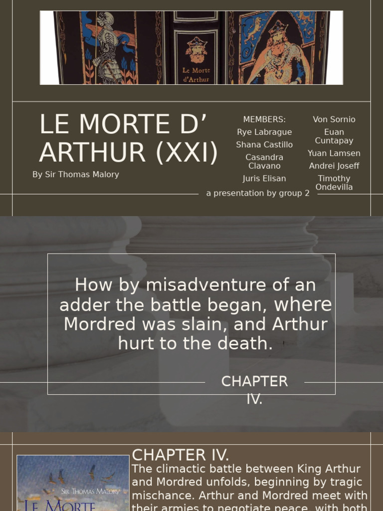 Le Morte D' Arthur (Xxi) Group 2 | PDF | Excalibur | Le Morte D'arthur