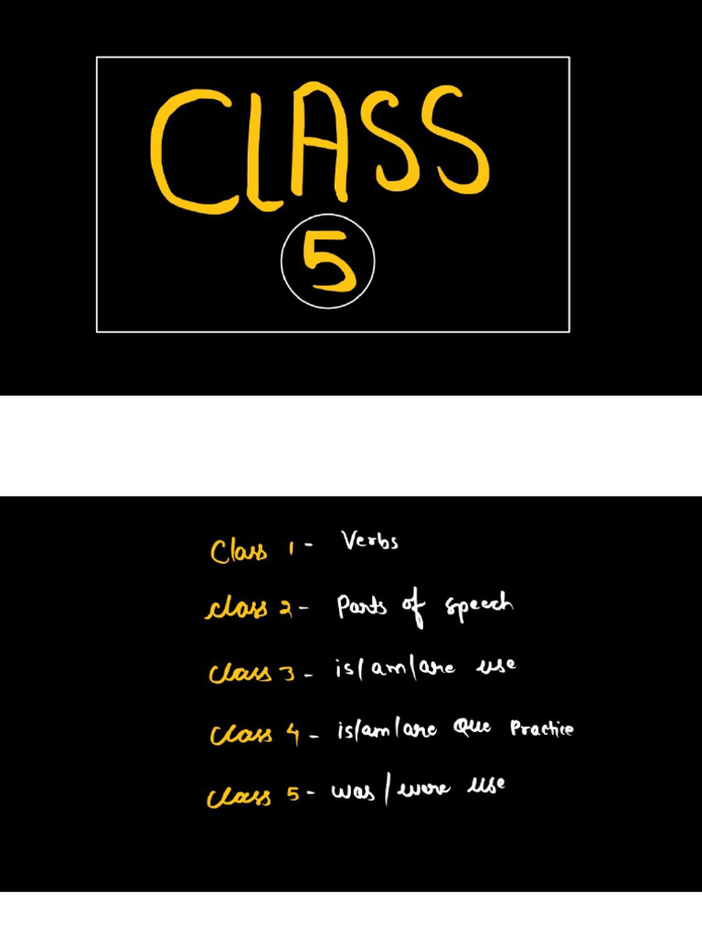 Class 5 Was Were Use | PDF
