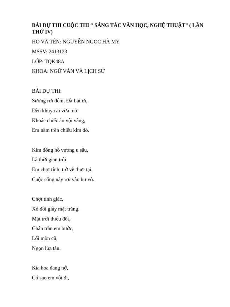 Bài D Thi Cu C Thi | PDF