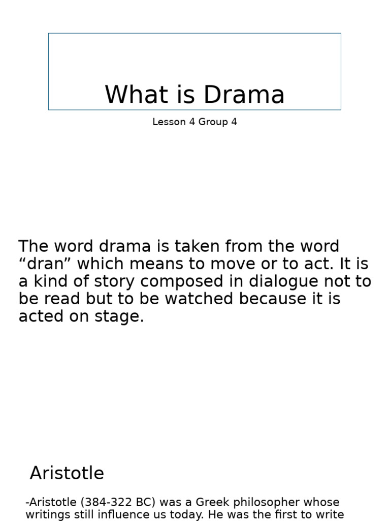 Understanding Drama: Key Elements Explained | PDF | Play (Theatre ...