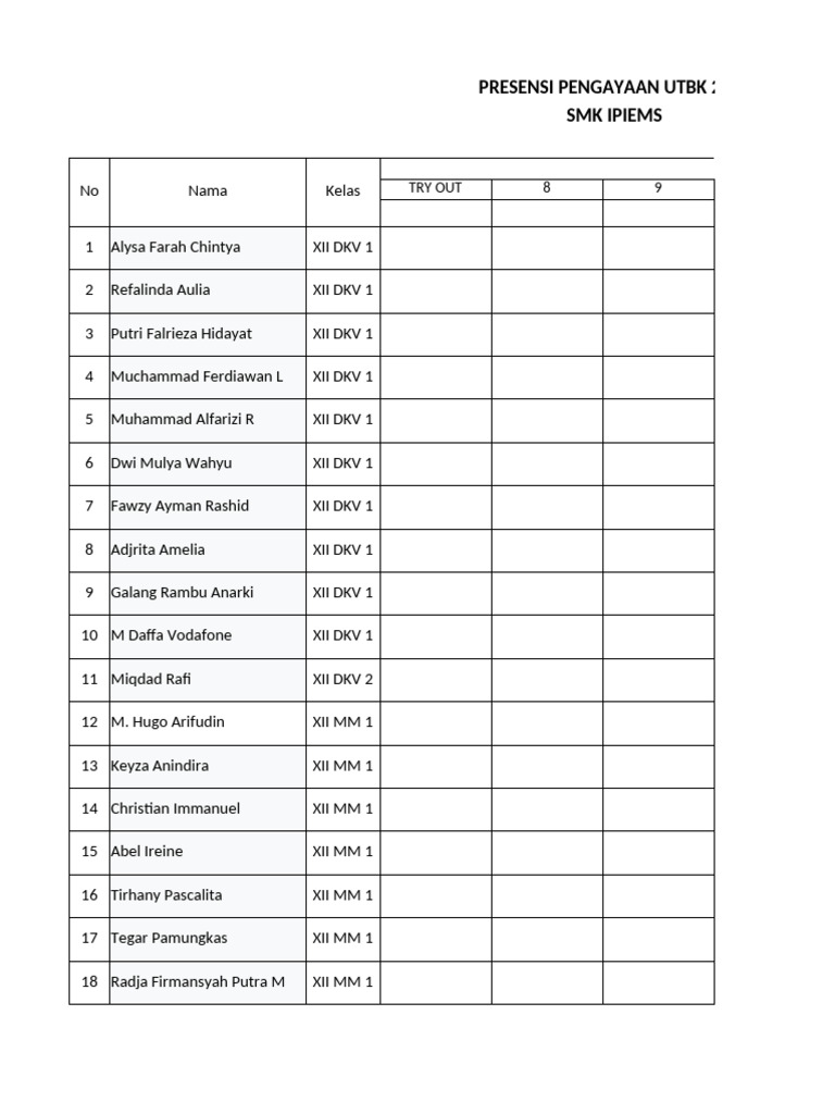 presensi pengayaan | PDF