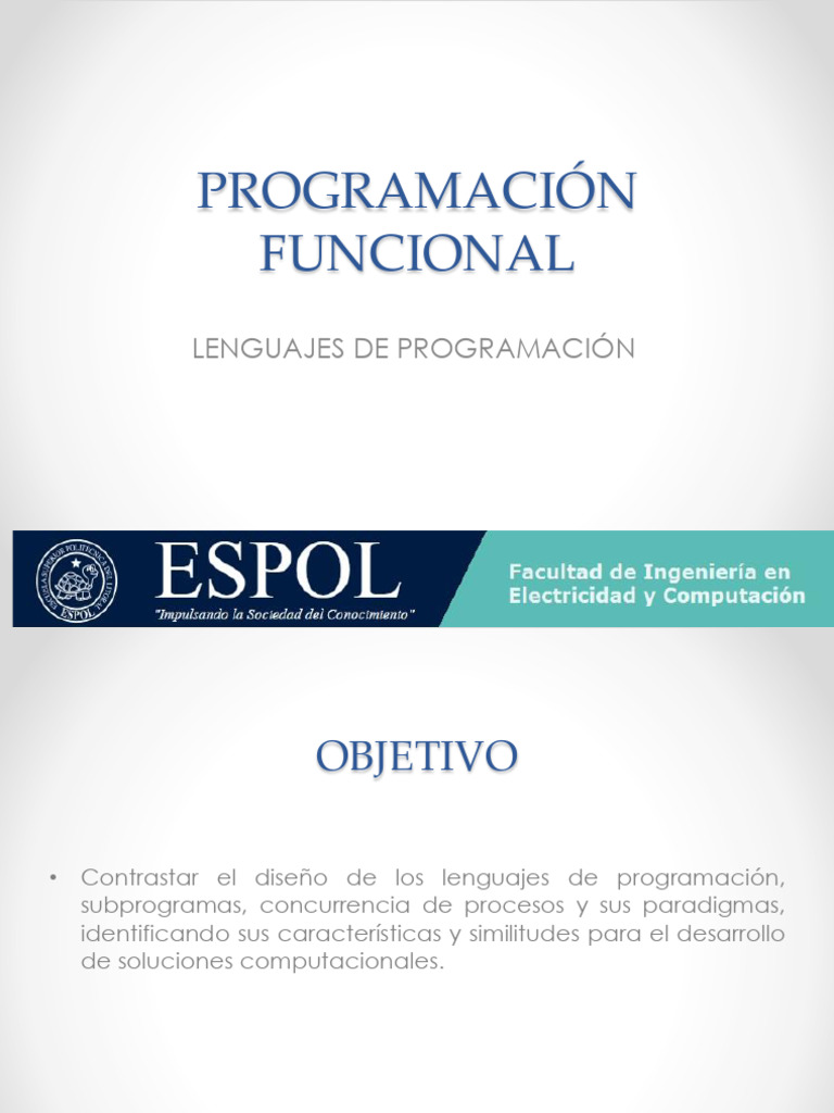 Clase ProgramacionFuncional | PDF | Programacion Funcional | Lenguaje de programación