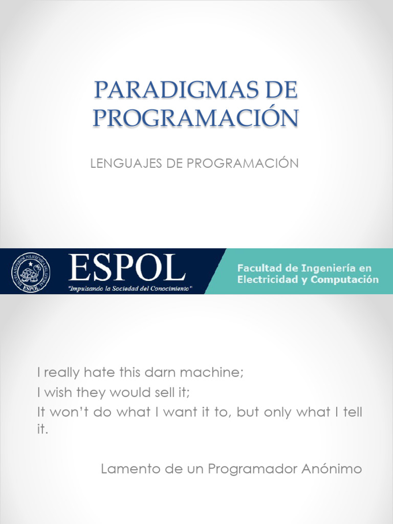 Paradigmas y Lenguajes de Programación | PDF | Php | Lenguaje de programación