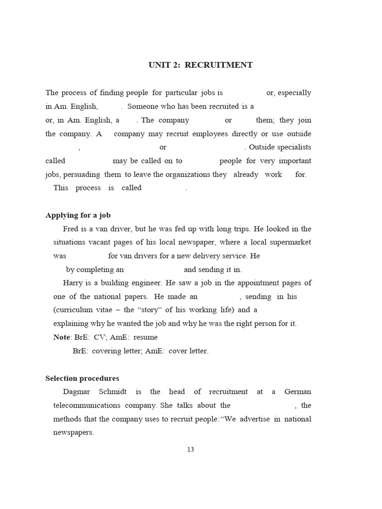 Recruitment Process and Job Applications | PDF | Recruitment | Résumé