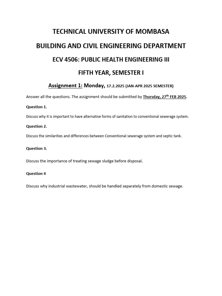 PHE III - Assingment I Monday, 17.2.2025 | PDF
