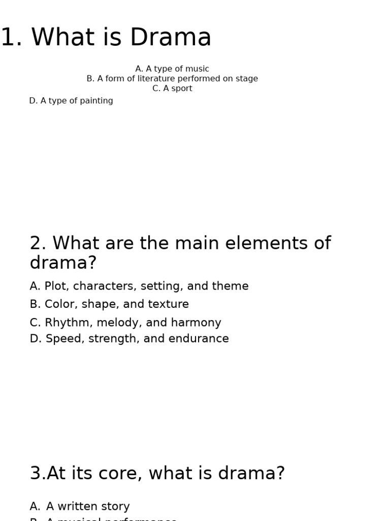 Understanding the Basics of Drama | PDF