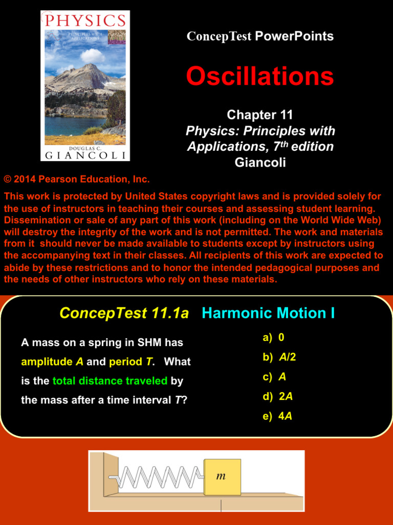 oscillations concept slides | PDF | Applied And Interdisciplinary Physics | Oscillation