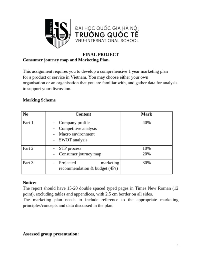 Final Project Instruction | PDF