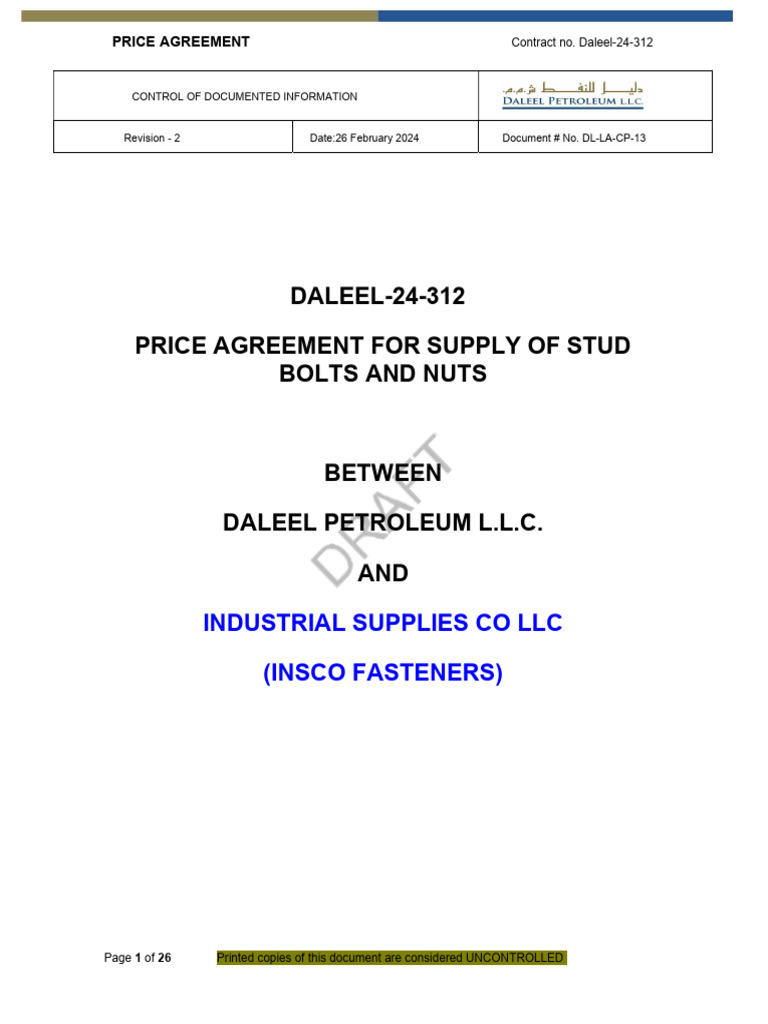Contract Terms and Conditions Draft Agreement1_watermark | PDF ...