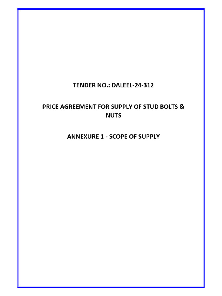 Scope of Work Acknowledgement | PDF | Goods | Specification (Technical ...