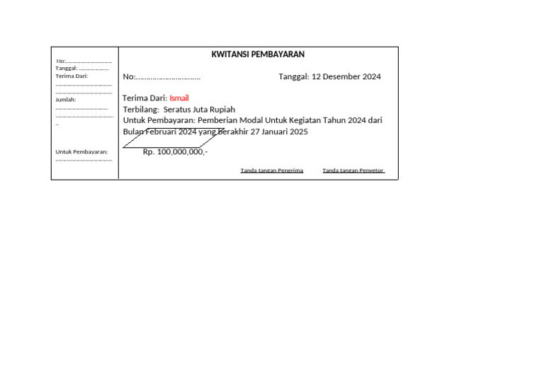 kwitansi | PDF