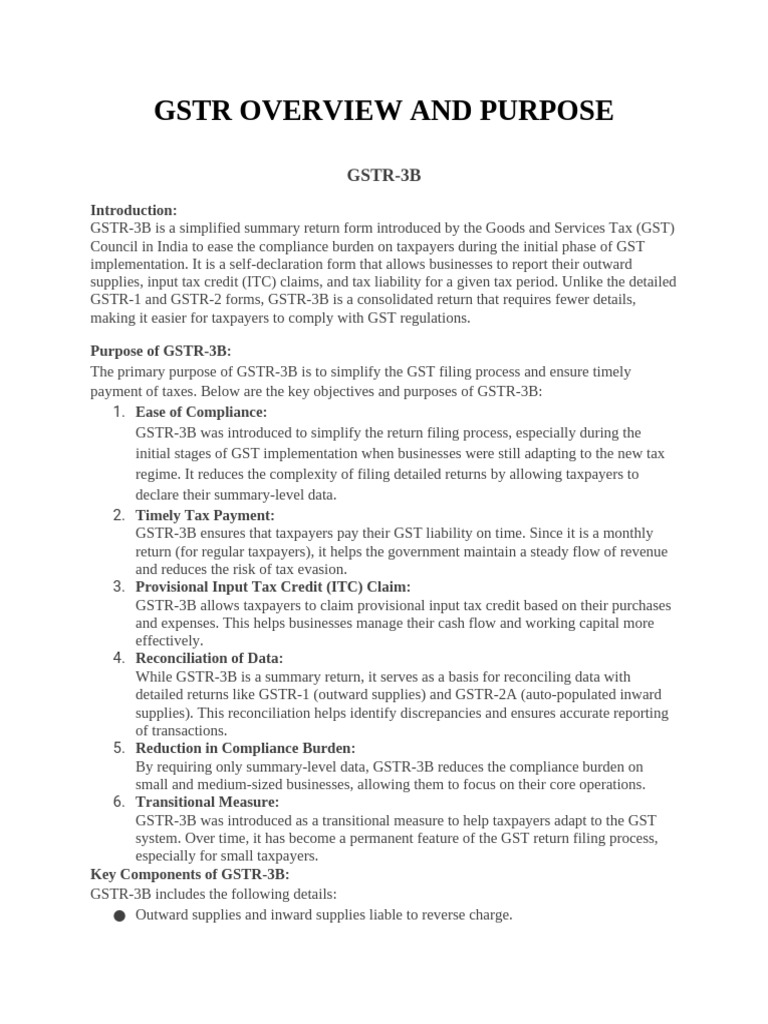 GSTR Forms , Its Purpose and Specimen | PDF | Taxes | Public Finance