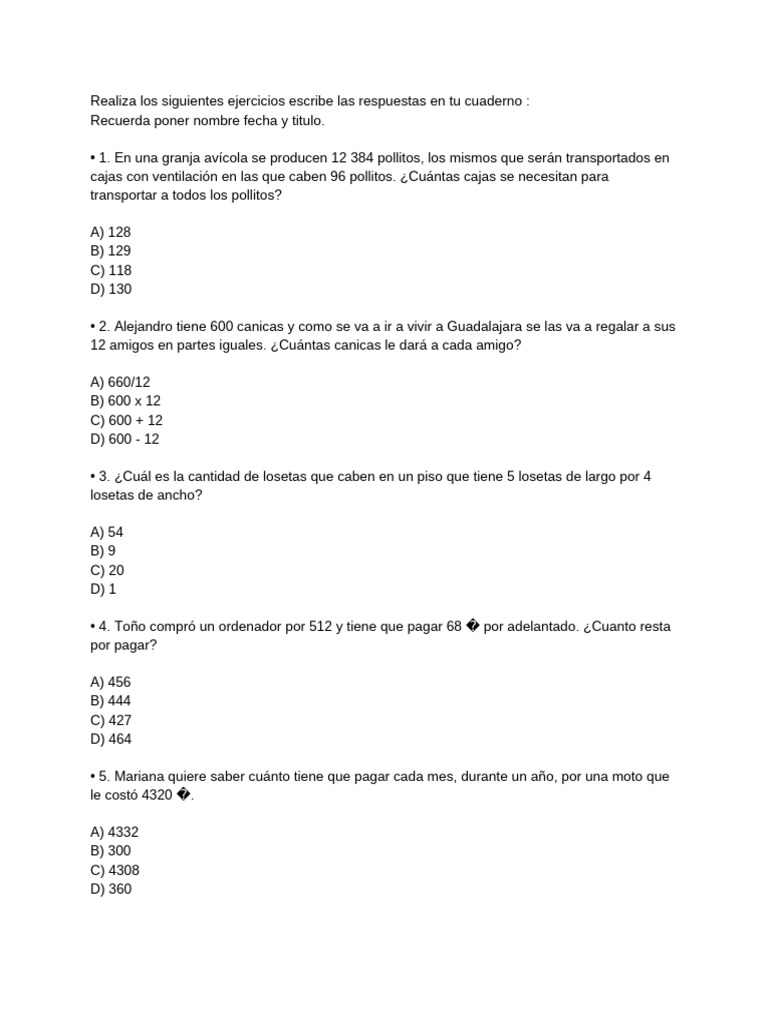 Problemas Mate | PDF