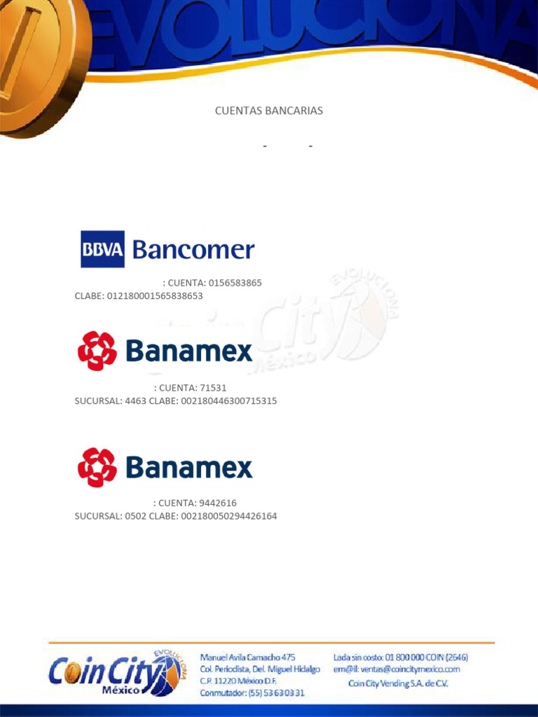 Cuentas Coin City Vending | PDF