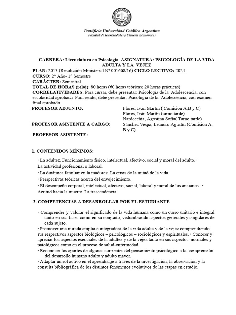 Psicología de La Vida Adulta y de La Vejez | PDF | Adultos | Vejez