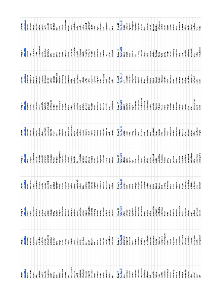 Gregmat Verbal Words | PDF