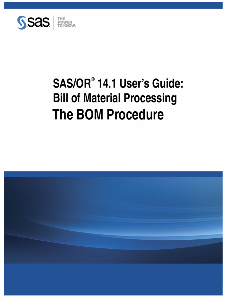 bom | PDF | Variable (Computer Science) | Sas (Software)