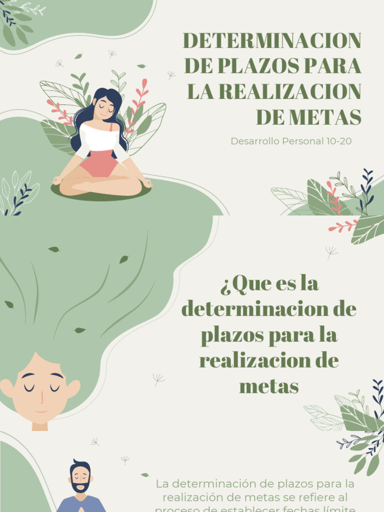 Establecimiento de Plazos para Metas | PDF | Planificación | Diseño
