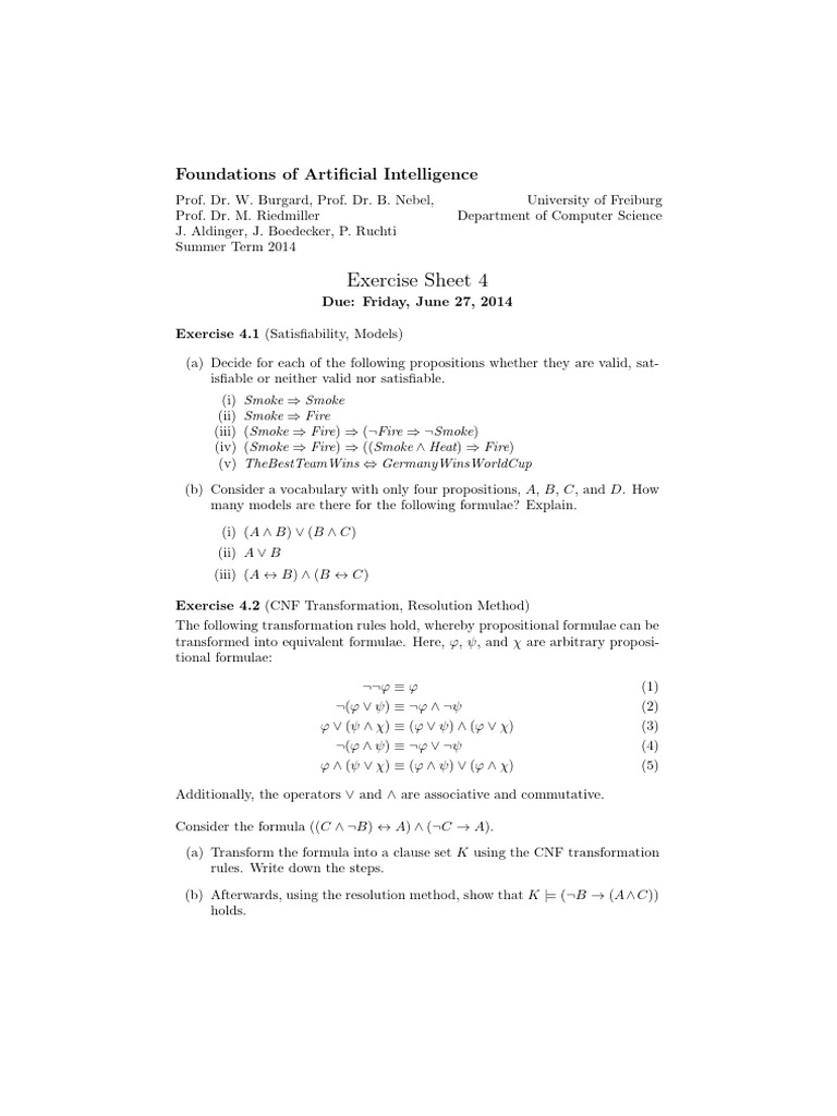 sheet04-english | PDF | Logic | Mathematics