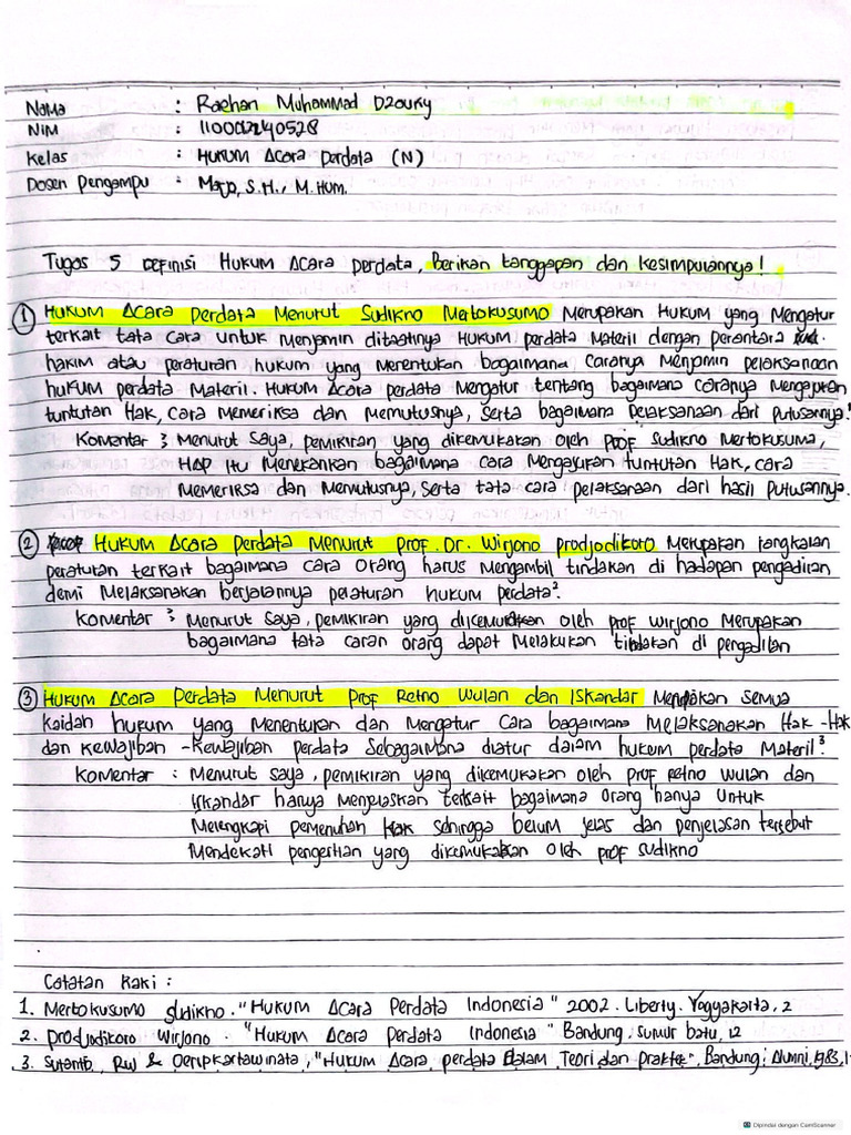 Raehan M Dzauky_HAP N_Tugas 1_11000122140528 | PDF