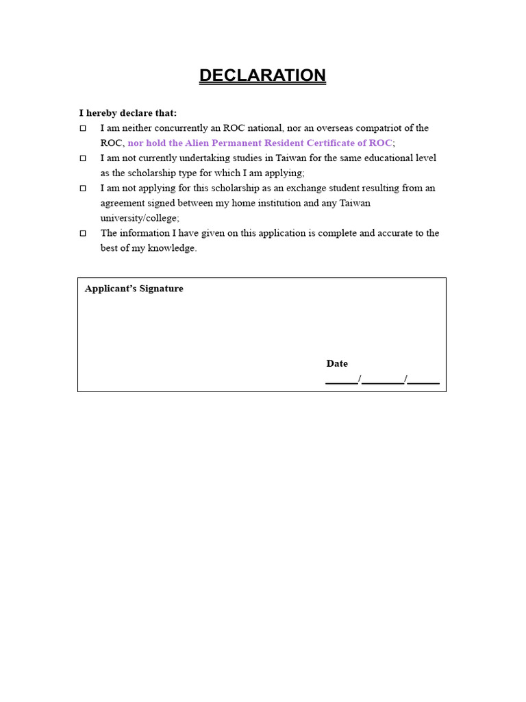 Declaration Moe | PDF