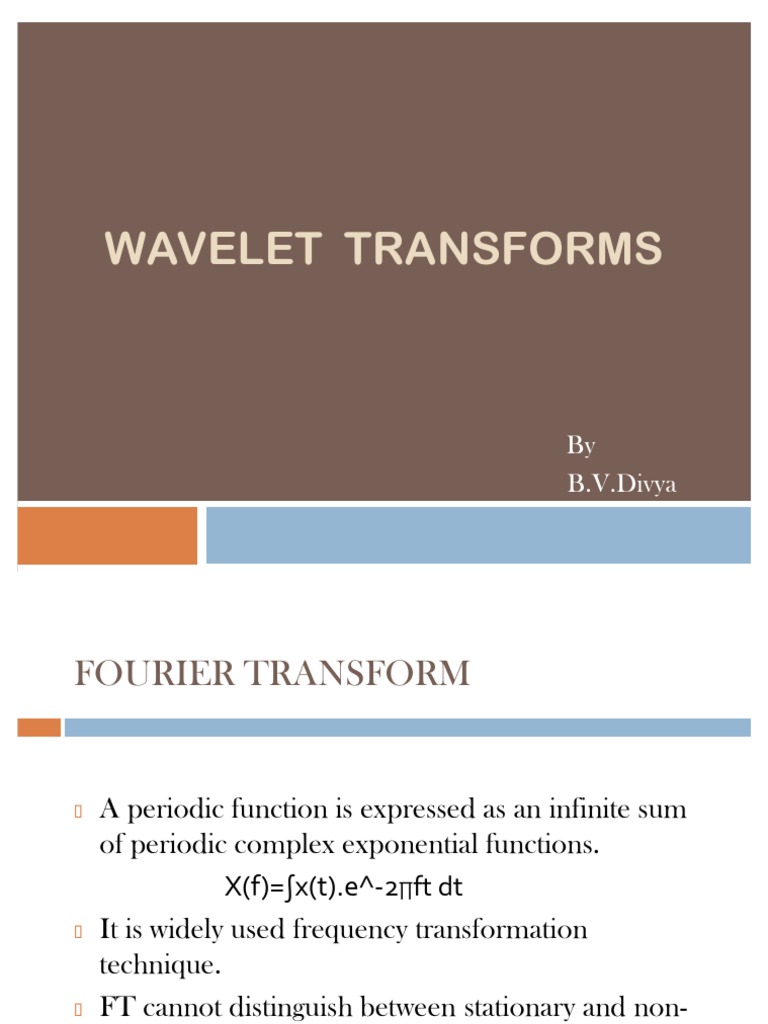 Wavelet Transforms | PDF