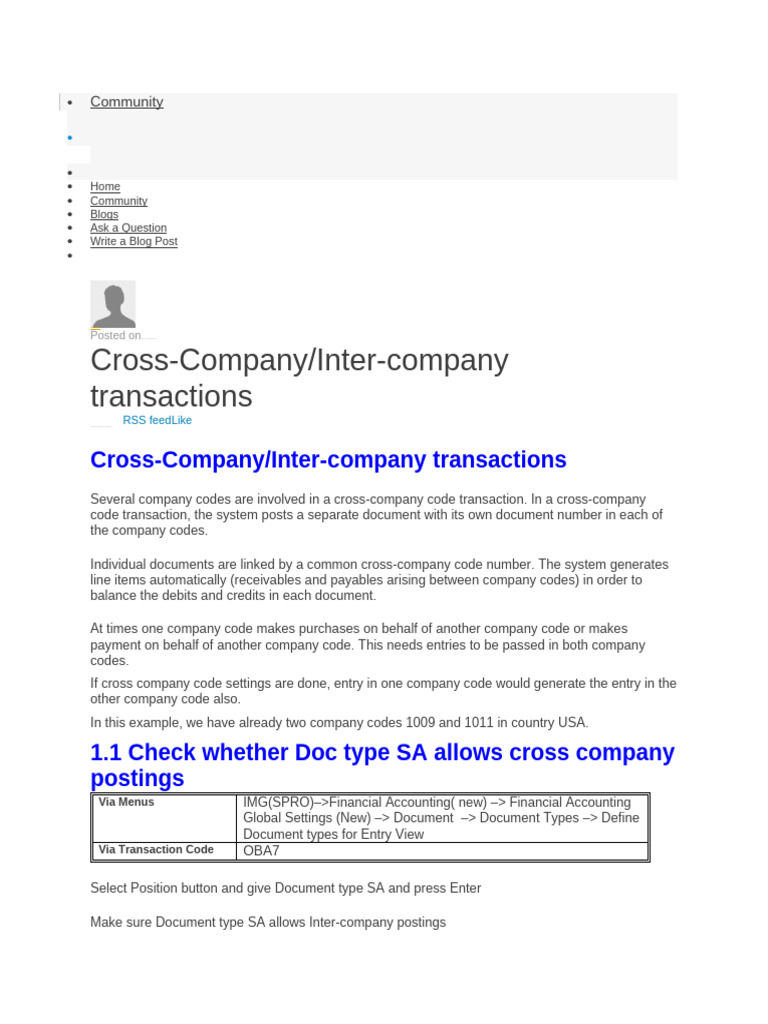 Intercompany Config Document | PDF | Accounts Payable | Business