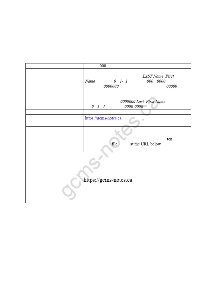 Sample Cbsa Notes File | PDF