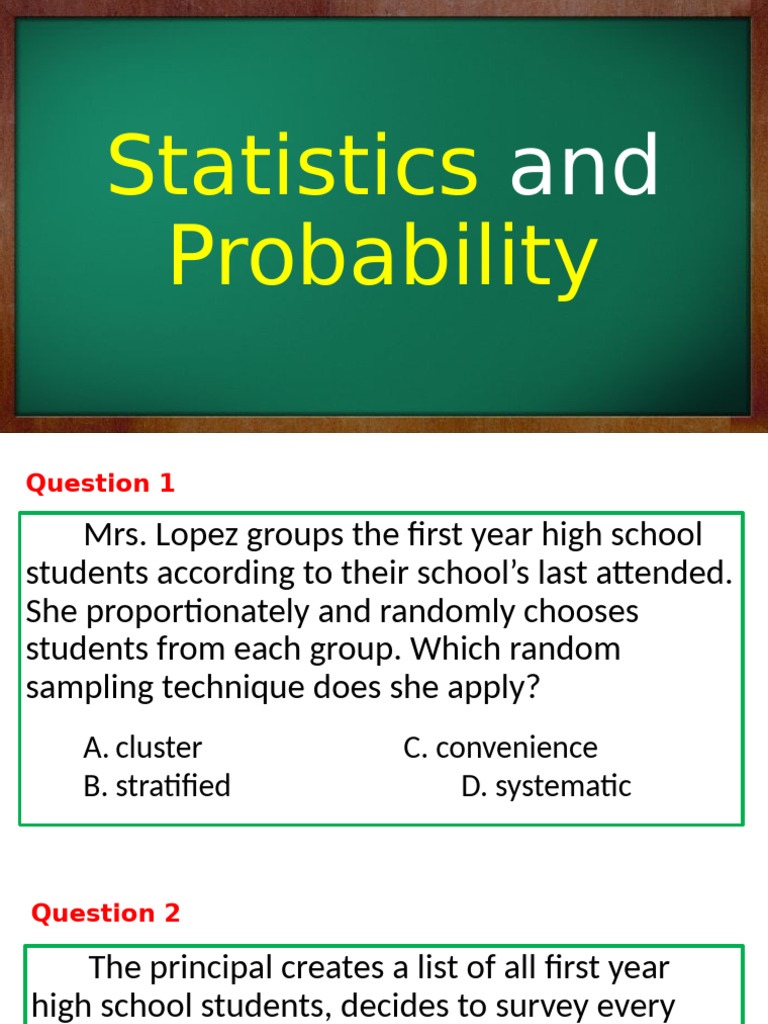8. Parameter and Statistic | PDF | Sampling (Statistics) | Standard Deviation