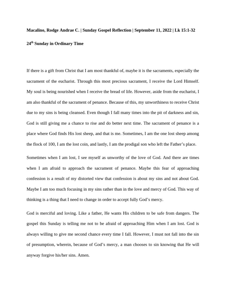 Reflection Sept. 11 | PDF