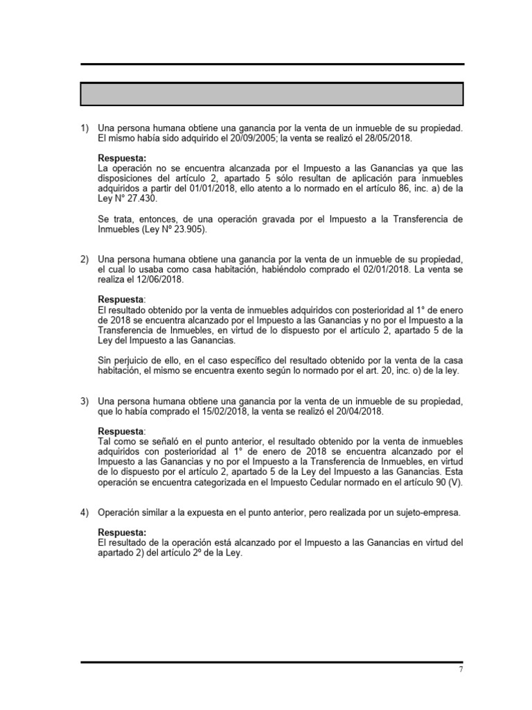 Impuesto a Ganancias y Ventas Inmobiliarias 2018 | PDF | Impuesto sobre la renta | Compartir ...