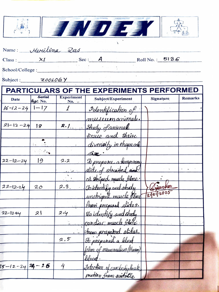 Zoology Practical Part I and II | PDF