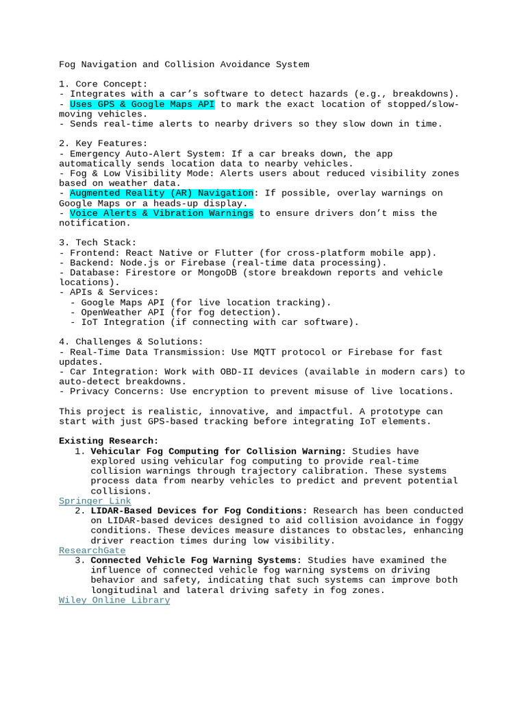 Fog Navigation Project-1 | PDF | Internet Of Things | Computing