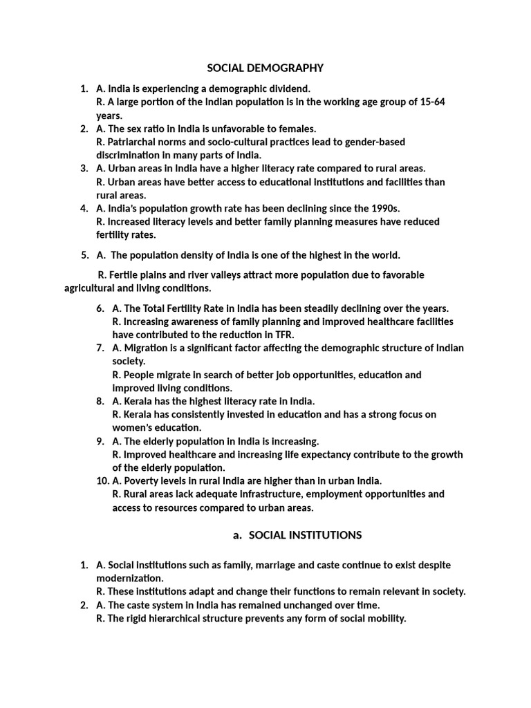 Std.12 Assertion Questions | PDF | Discrimination & Race Relations ...