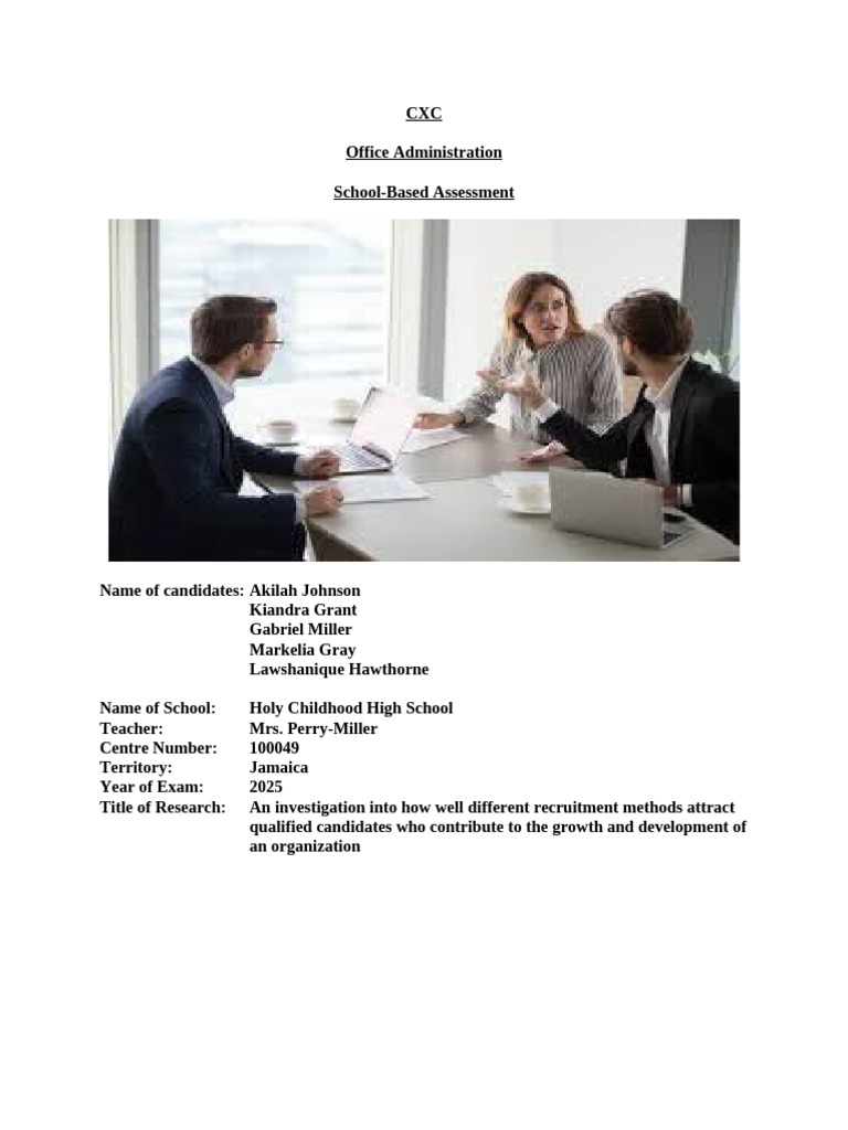 Recruitment Methods Impact on Organizations | PDF | Recruitment ...
