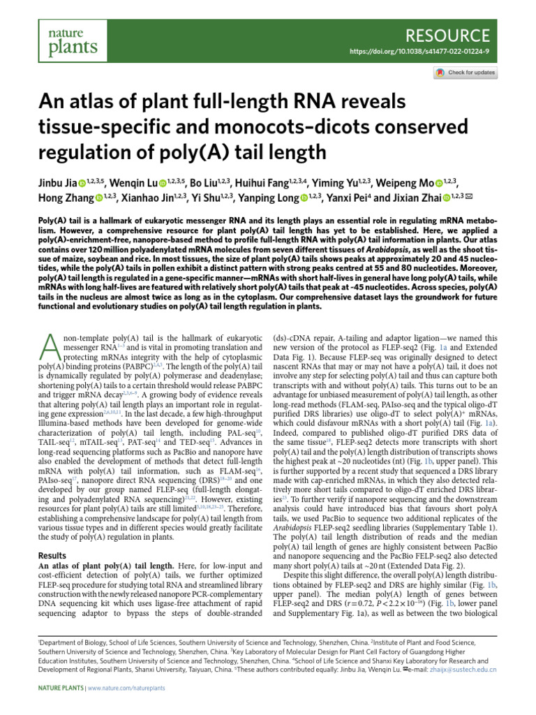 2022 Nature Plant FLEP-seq2 | PDF | Messenger Rna | Gene