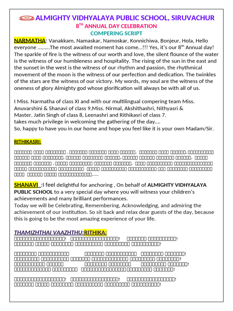 31.01.2023 COMPERING SCRIPT | PDF