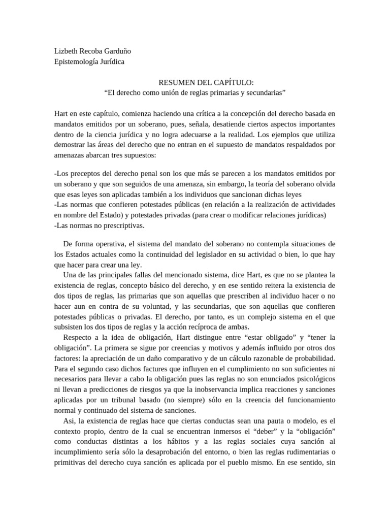 Lizbeth Recoba G Resumen Cap V HLA Hart | PDF | Comportamiento