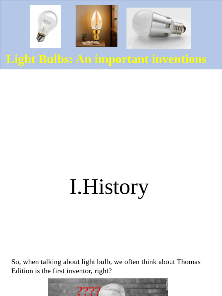 Lightbulb Presentation | PDF