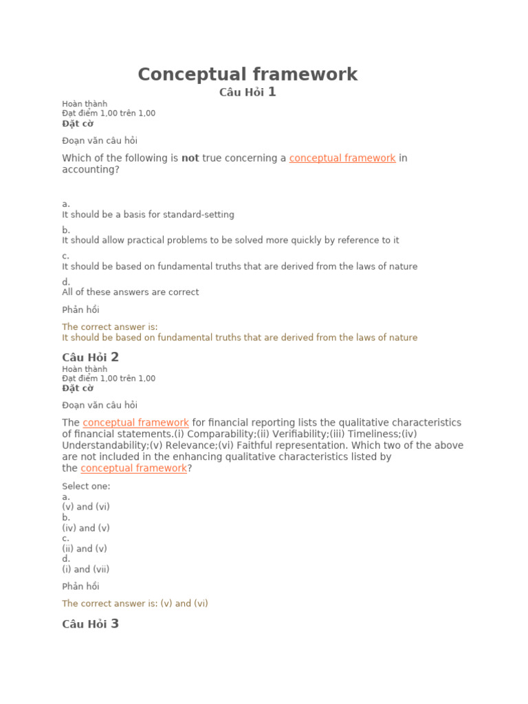 Understanding Conceptual Framework In Accounting Pdf International