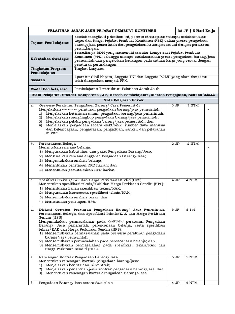 Materi PJJ PPK 1-7 | PDF