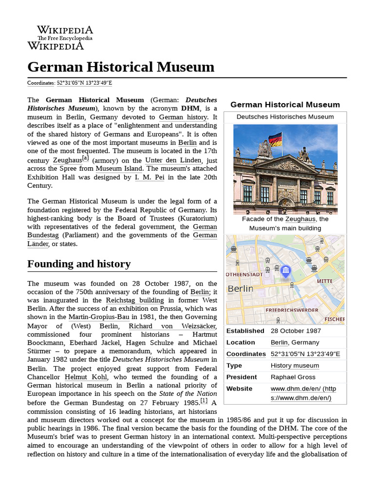 German Historical Museum Overview | PDF
